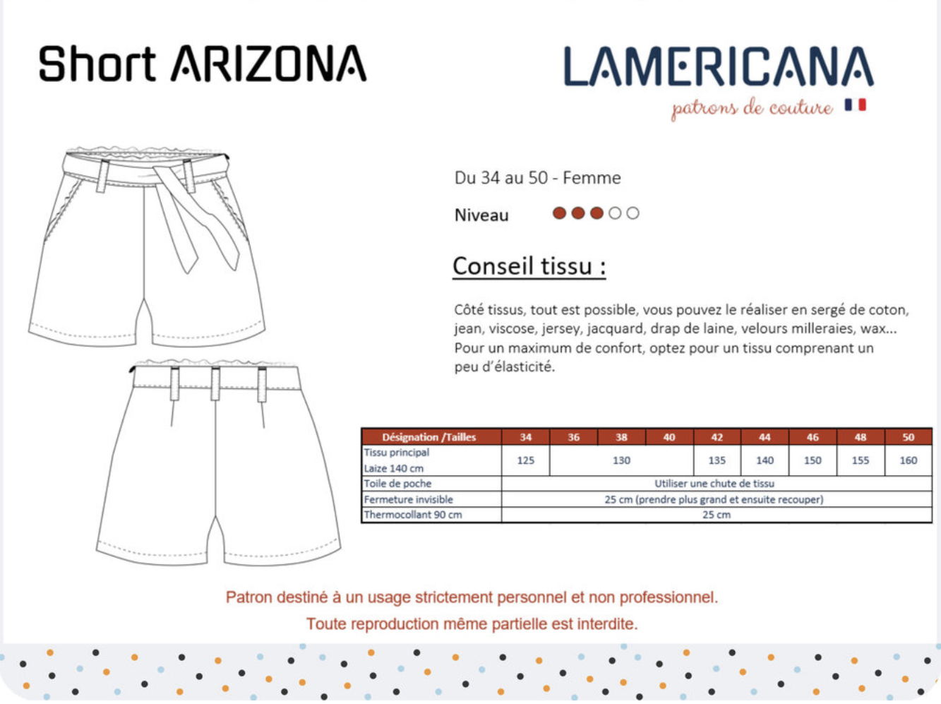 Short Arizona - Polaris Patterns