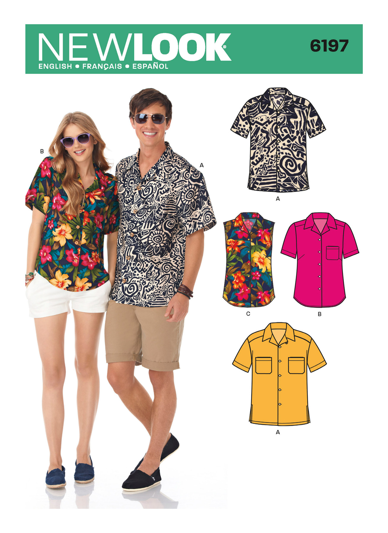 Chemises pour hommes et femmes - N6197 - Polaris Patterns